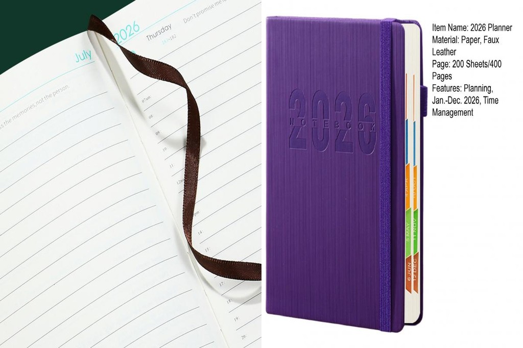 [TS] Office Planner Organizer 2026 Planner Book 2026 Planner with Faux ...