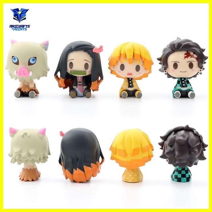 Demon Slayer Kimetsu No Yaiba Chibi Figures Anime Series Tanjiro ...