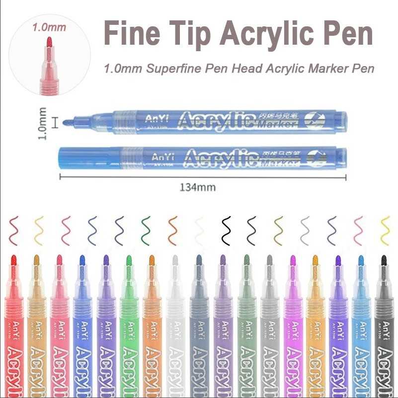 Waterborne Graffiti Pen Acrylic Mark Pen Layered Painting Pen | Shopee ...