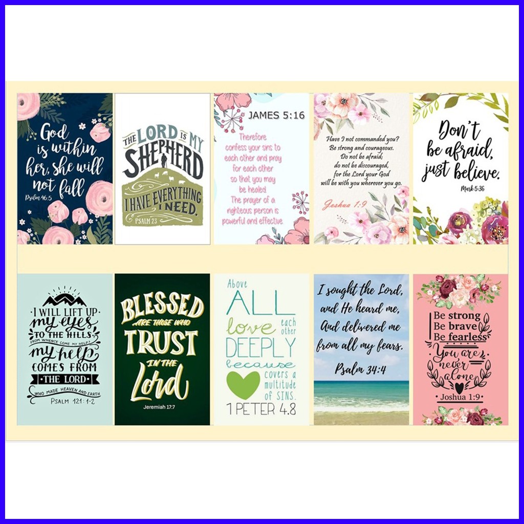 BIBLE VERSES COLLECTION Ref Magnets SET 4 (10 PCS) | Shopee Philippines
