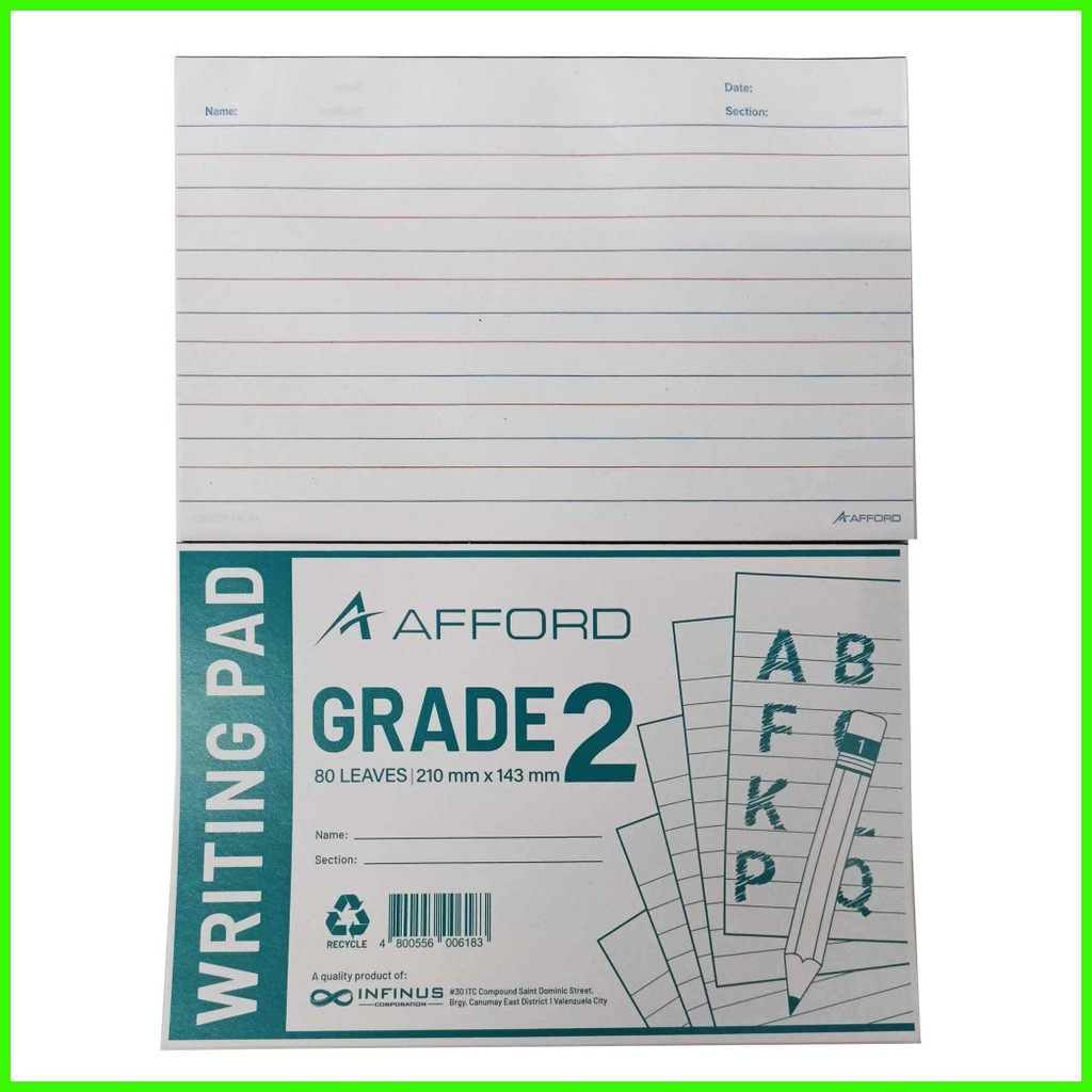 Afford Writing Pad grade 1-4 | Shopee Philippines