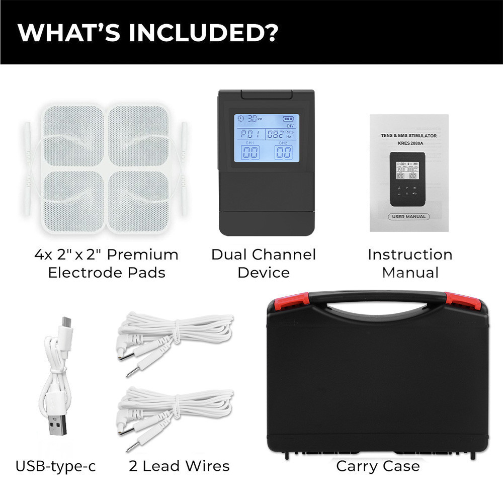 JBMBHC -In-1 Combo Electrotherapy Devices New Dual Channels with 8 Tens ...