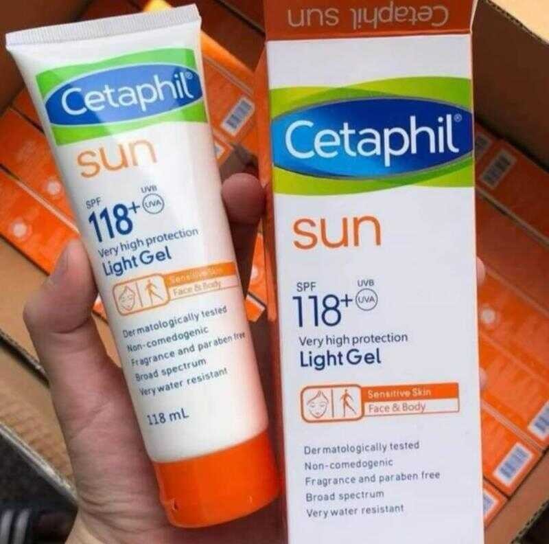 Cetaphil Sunblock SPF 118+ Light Gel (Face & Body) 118Ml/Sunscreen ...