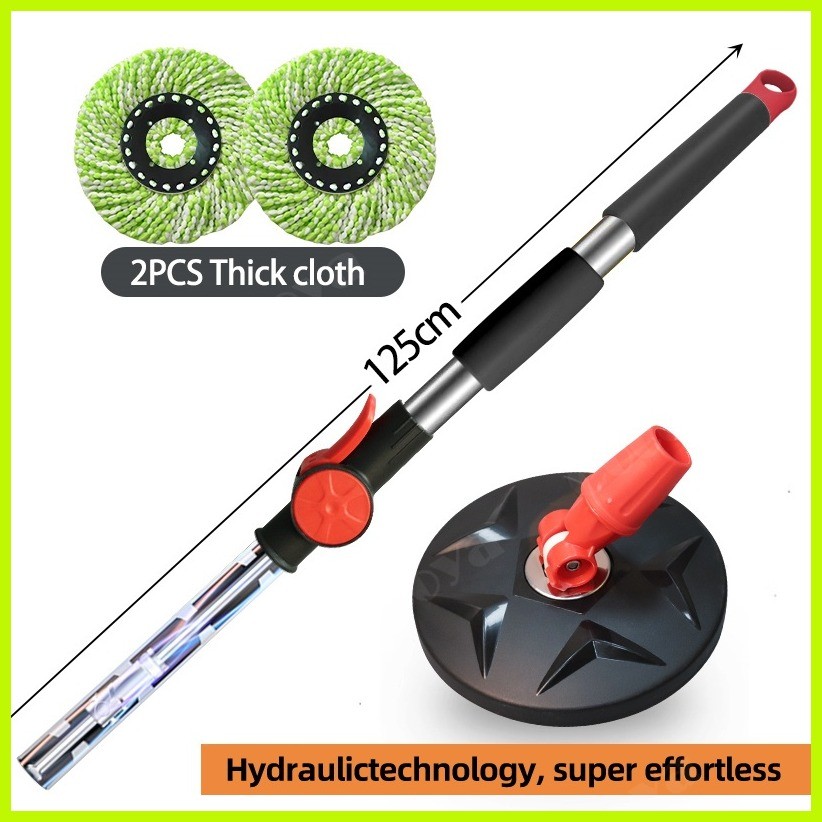 Spin Mop Handle Replacement with Stainless Steel Adjustable Handle ...