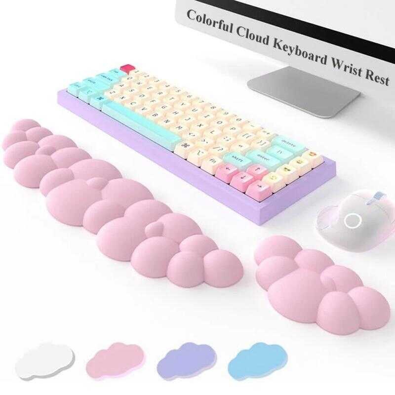 Cloud Keyboard Wrist Pad With Soft Leather Material Memory Foam Wrist ...