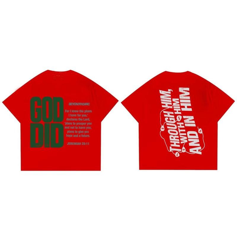 GOD DID T Shirt JJEREMIAH Premium Cotton Crew Neck Fitted T-Shirt ...
