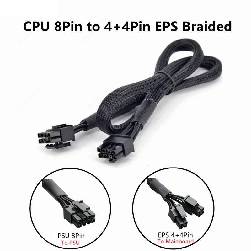 CPU EPS/ATX12V Cable PSU 8Pin to 4+4Pin for Gigabyte GP-XP1200M 1200W ...