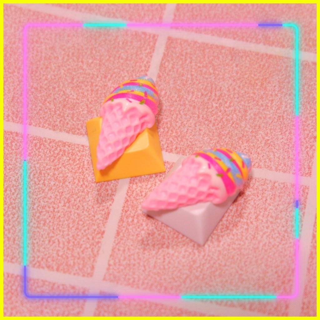 Ice Cream Cone Artisan Kawaii Keycaps for Mechanical Keyboard | Shopee ...