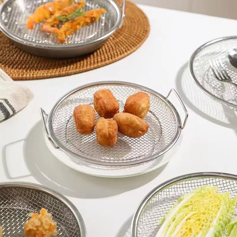 Stainless Steel Oil Filter Mesh With Double Ear Barbecue French Fries ...