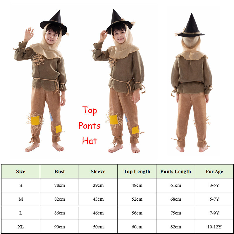 Filipino The Wizard of Oz Scarecrow Costume for Kids Boy Tin Man ...