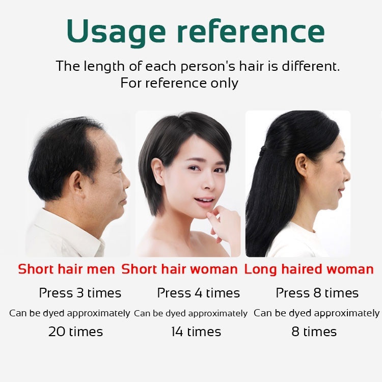 Herbal Hair Dye Shampoo Transforms hair Into Black/Brown Color Non ...