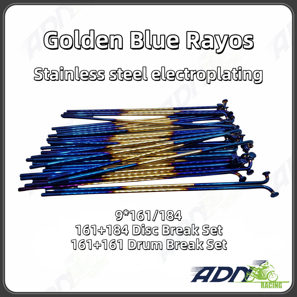 Adnracing Motorcycle Rayos Spokes Rios 9g*161 9g*184 For Xrm Wave ...