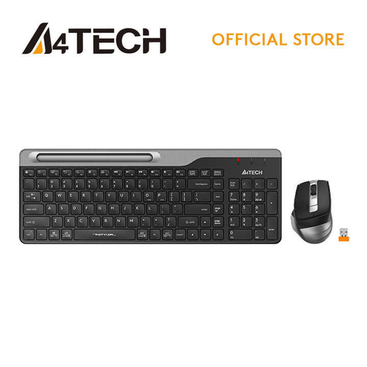 A4tech Fb2535c Usb Fbk25 Fb35c 2 4g Wireless Keyboard And Mouse Combo Smoky Grey Shopee