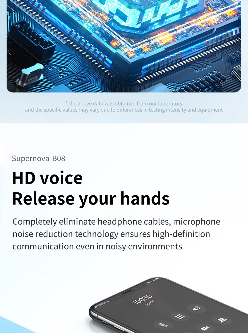 Supernova B08 Earphone Bluetooth 5.4 Sports Wireless Headphones Bone Conduction Headsets with ...