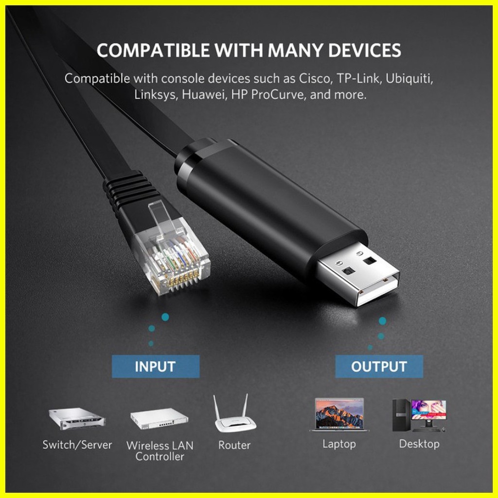 USB to RJ45 Console Cable With PL2303 Chip RS232 Serial Protocol ...