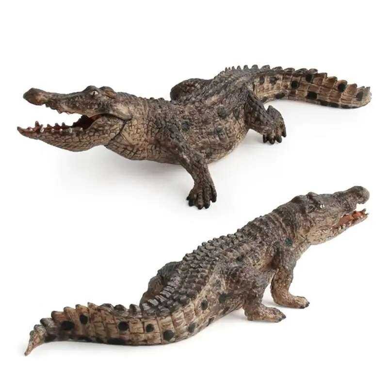 Crocodile PVC Toy Alligator Action Figure Toy With Movable Jaw Wildlife ...
