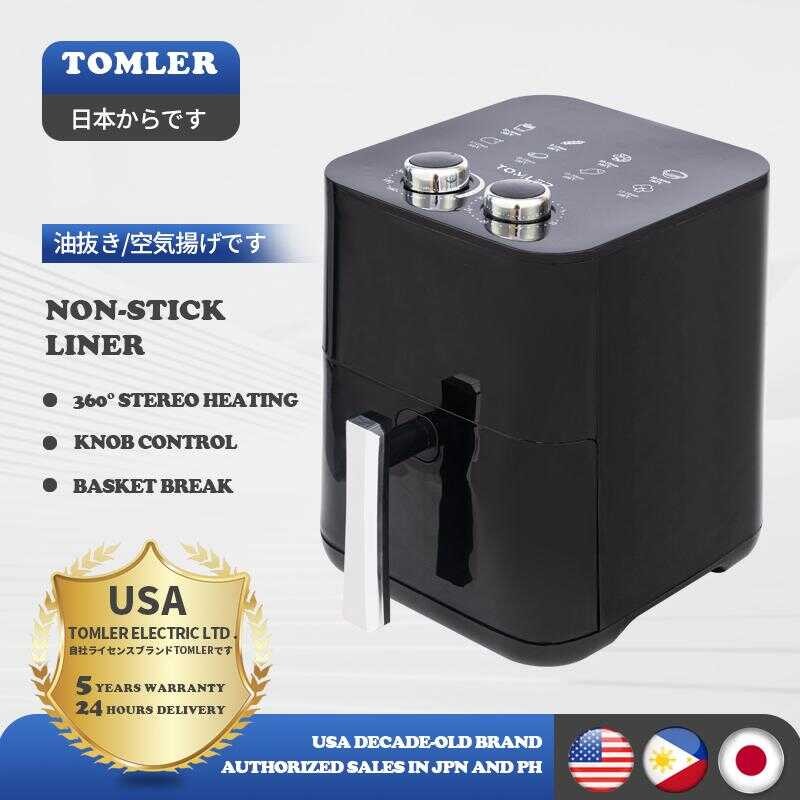 TOMLER Air Fryer 6L Electric Oil Free Non Stick Pan Timer Tools Fries ...