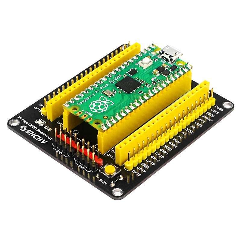 Raspberry Pi Pico Expansion Board GPIO Breakout Extension Adapter Male Female Pin with Switch ...
