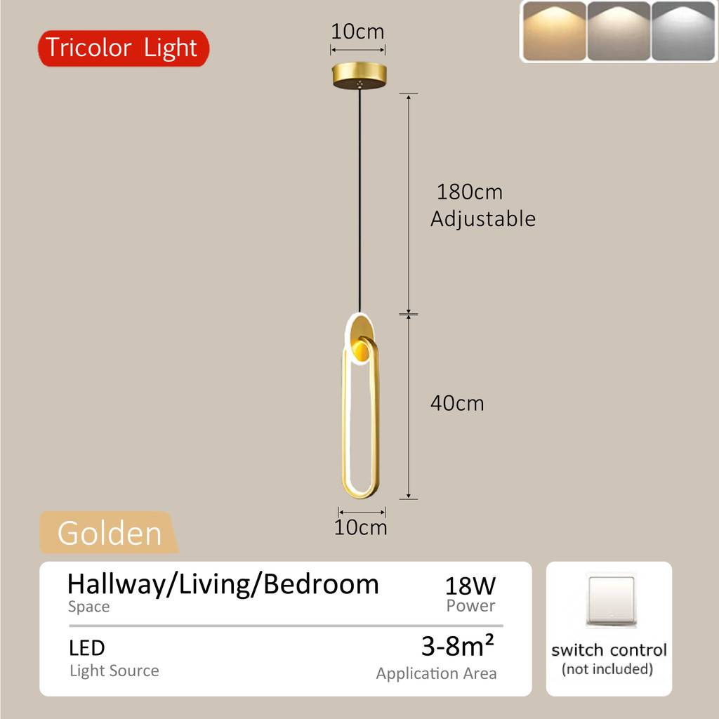 Nordic Chandelier Ceiling Light Tri color Bar Counter Drop Lights ...