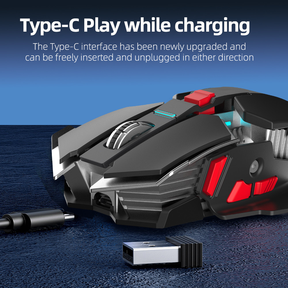 Zeus ZM13 Wireless Gaming Mouse - Ergonomic Design, 2.4G Connection ...
