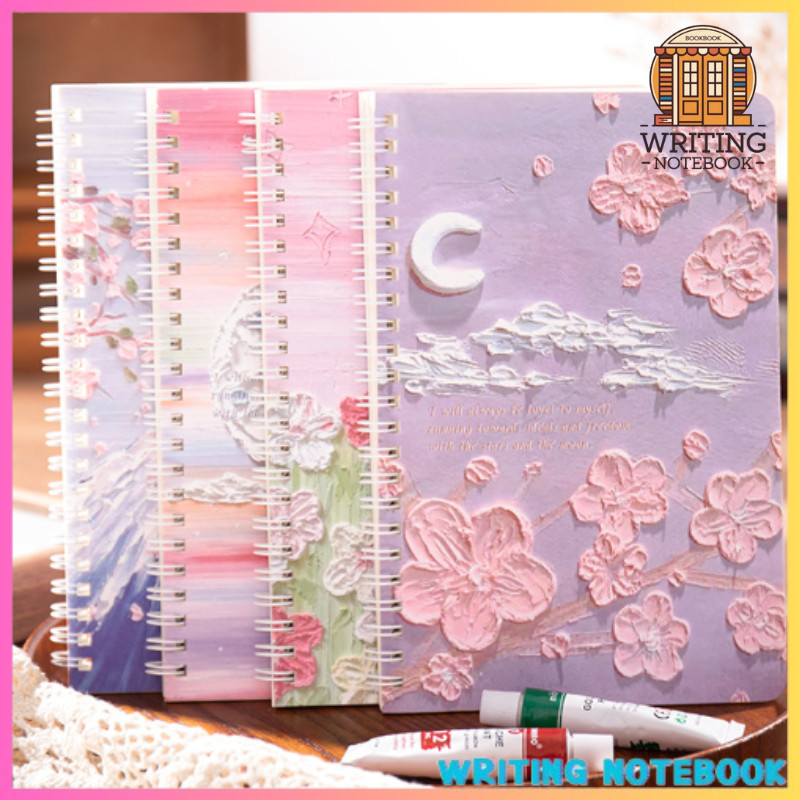 10pcs A5 Oil Painting spiral composition notebook Landscape Journal ...