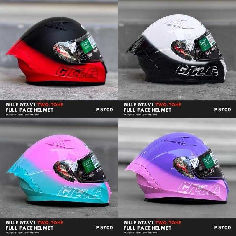 GILLE GTS V1 TWO TONE FULLFACE HELMET DUAL VISOR SPECIAL EDITION ...