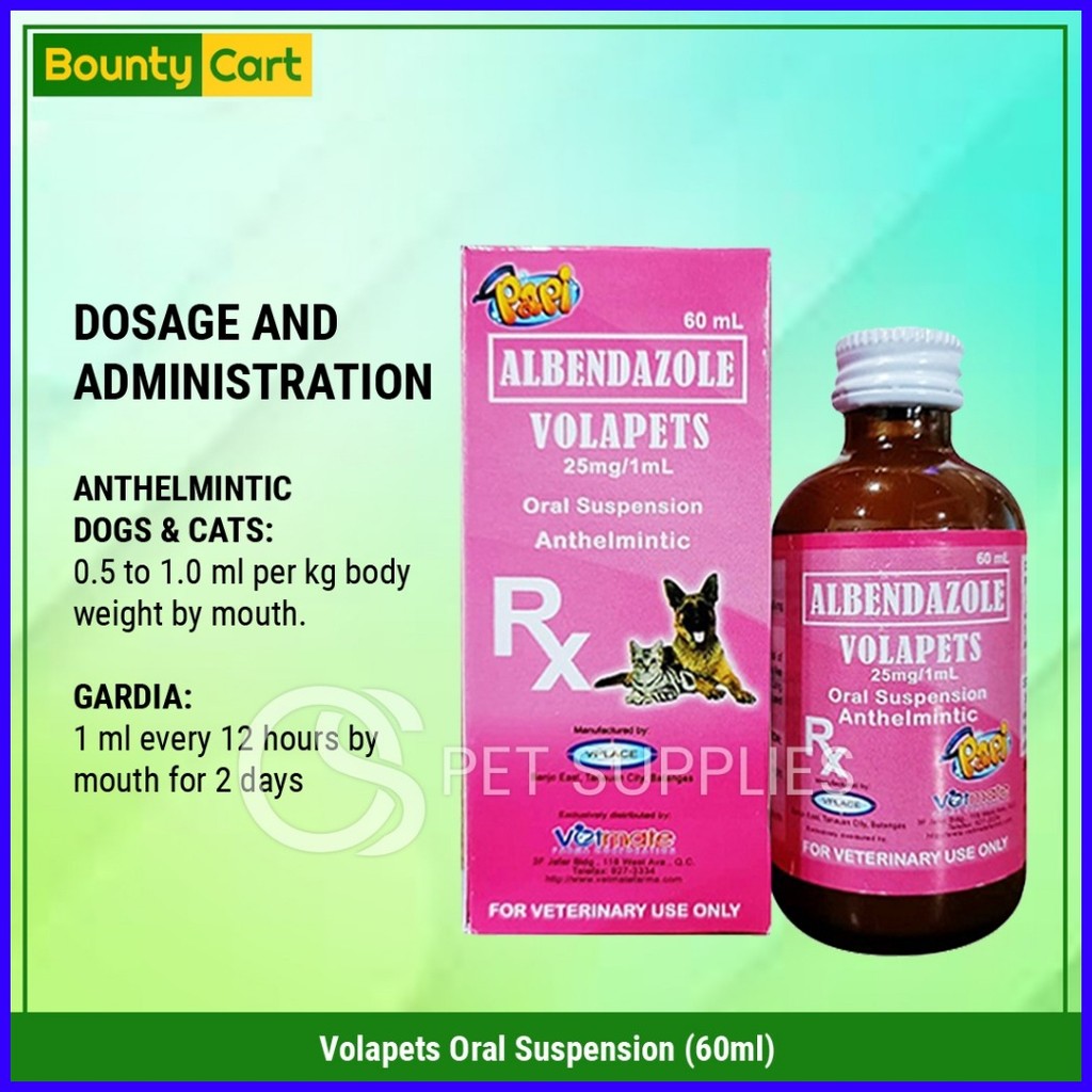 BC-Papi VOLAPETS Oral Suspension Anthelmintic Albendazole Dewormer For ...