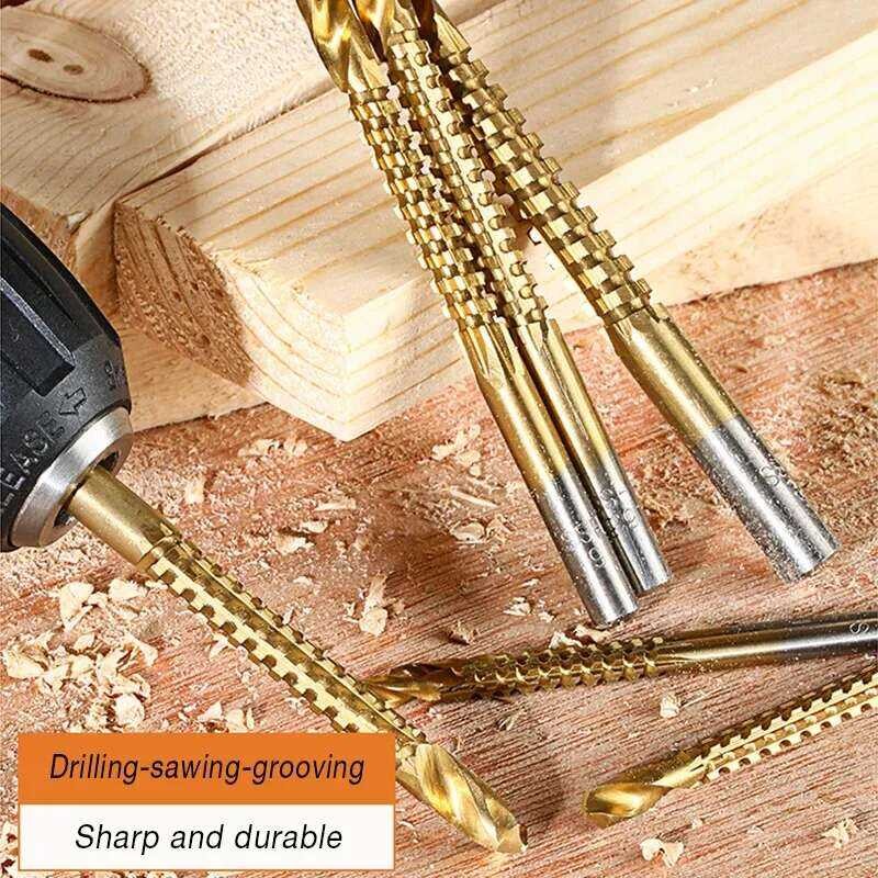 3/6 Pcs Cobalt Drill Bit Set Spiral Screw Metric Composite Tap Drill ...