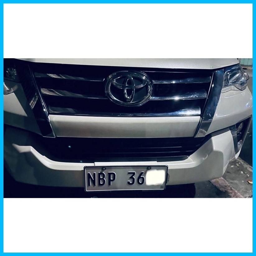 → car plate number protector stainless laser cutted for fortuner ...