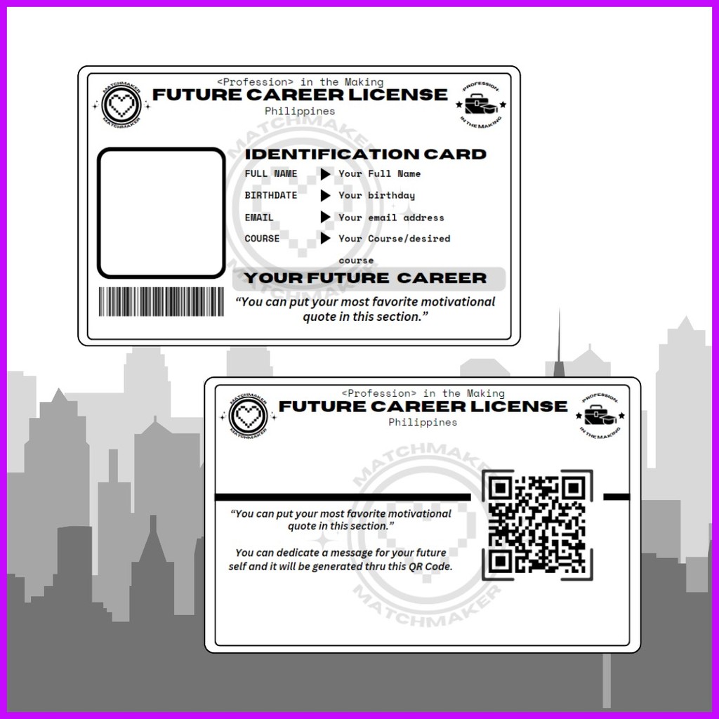PVC FUTURE CAREER LICENSE CARD | Shopee Philippines