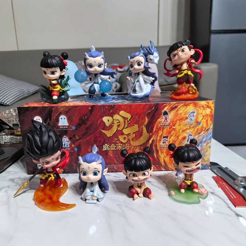 POPMART Pop Mart Blind Box Nezha: The Magical Child Series Figurine Car ...