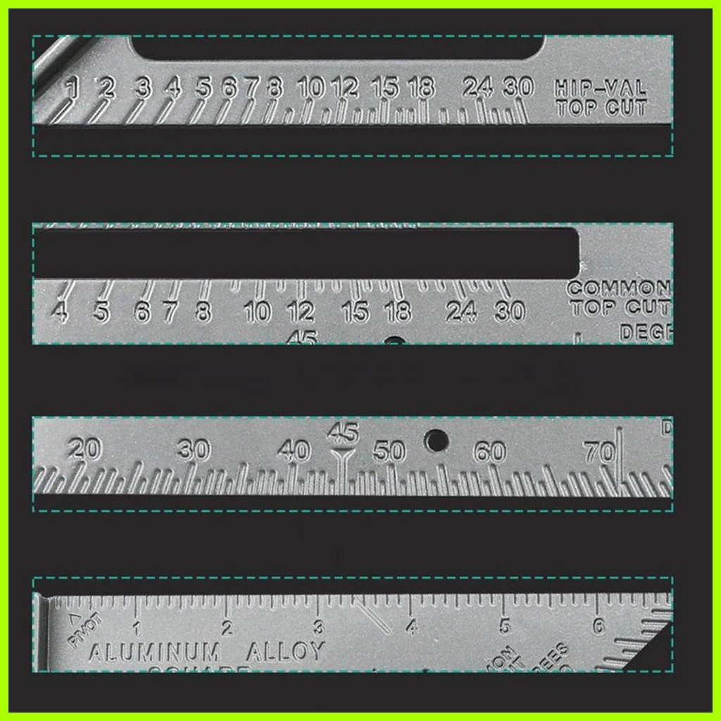 ⊙ Triangle Rule 90 Degree Thickening Angle Rule Aluminum Alloy ...