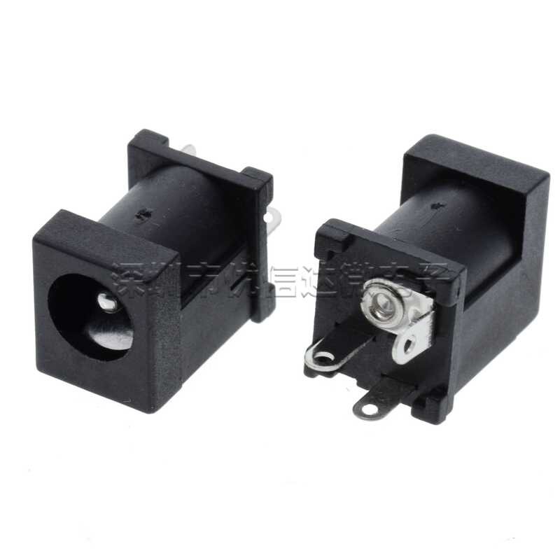DC012A DC Power Socket 5.5*2.1/2.5mm DC012 Vertical 3-Pin Female Connector Bent Plug | Shopee ...