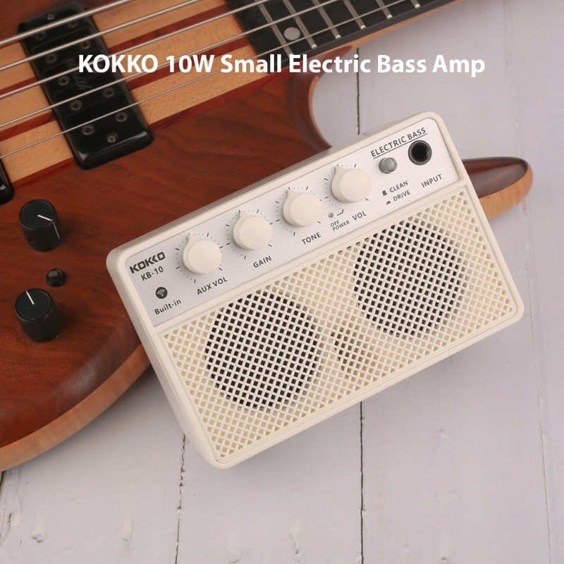 KOKKO 10W Electric Guitar/BASS Amp Mini Portable Guitar Practice Speaker for Daily Practice ...
