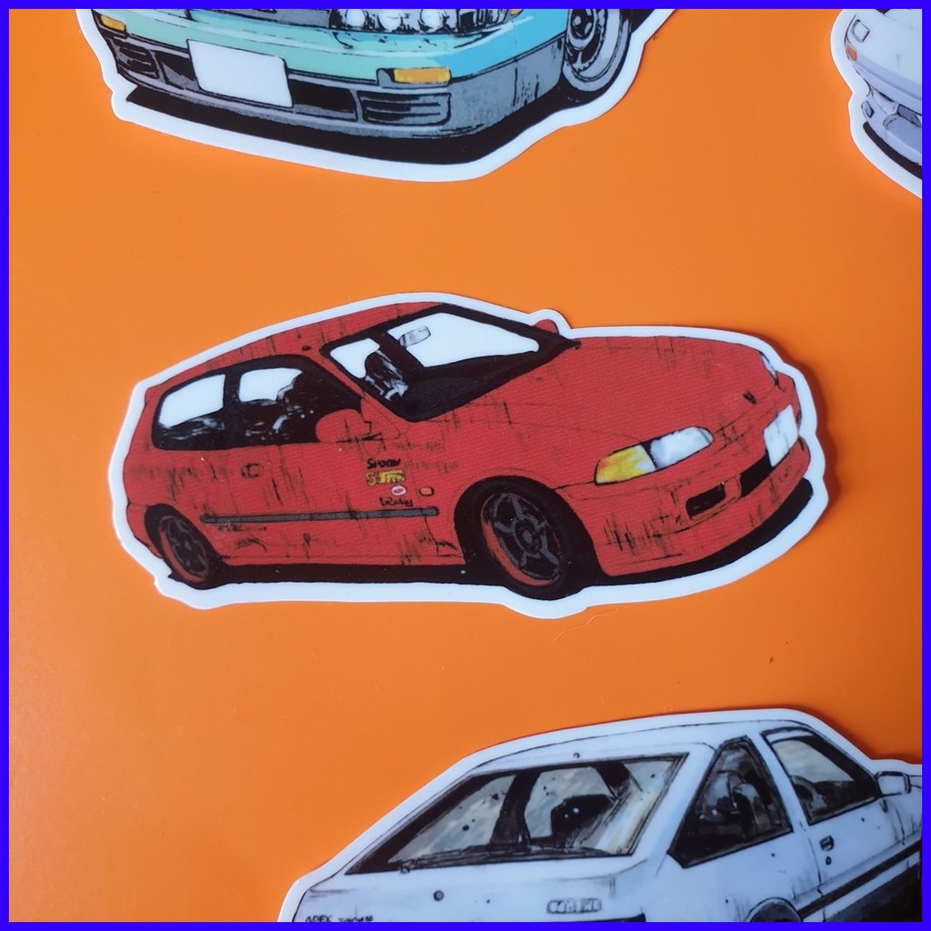 DIE CUT JDM INITIAL D ICONIC CARS STICKER PACK SET Laminated Vinyl ...