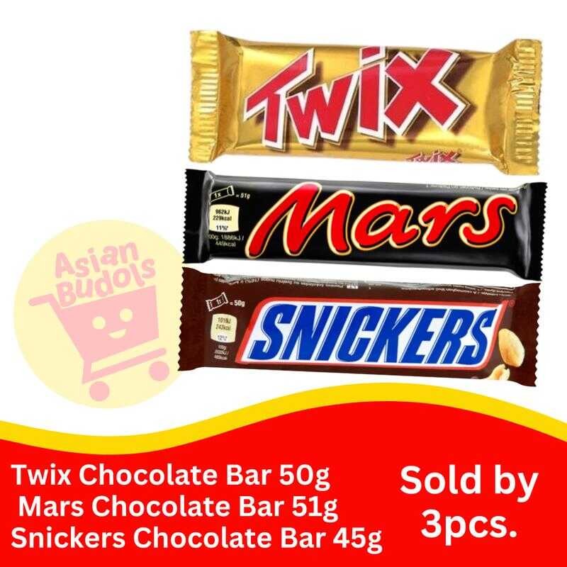 Twix Chocolate Bar 50G Mars 51G Snickers 45G (Sold By 3Pcs.) - Snack ...