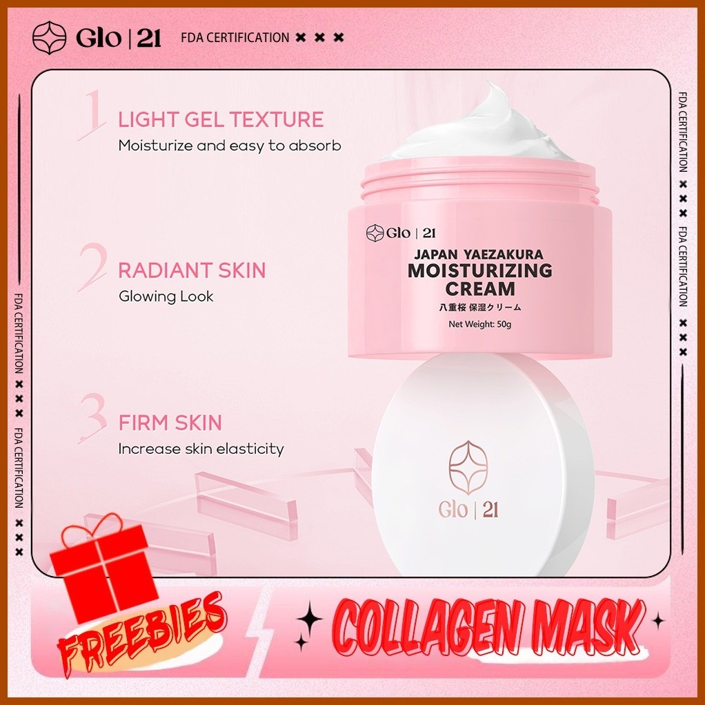（Surprise gift) GLO21 JAPAN YAEZAKURA MOISTURIZING CREAM Repairing ...