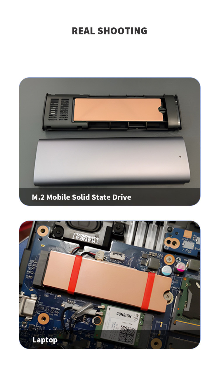 TEUCER M.2 NVME SSD Heastink 2280 Pure Copper Cooling Fins with Nano ...