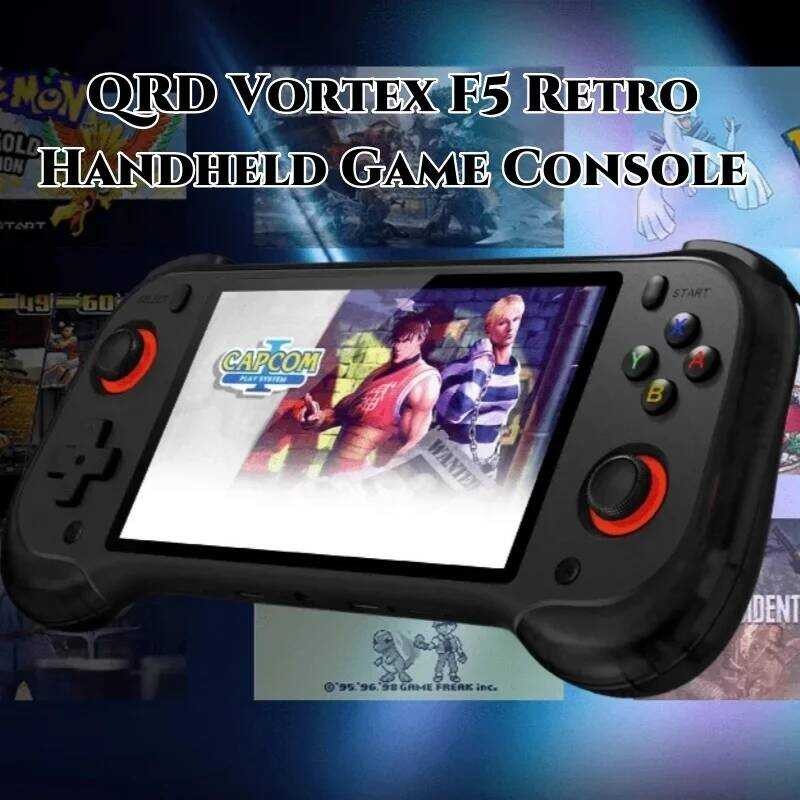 QRD ⭐ Vortex F5 Retro Handheld Game Console 5.5 Inch Ips Screen Ux ...