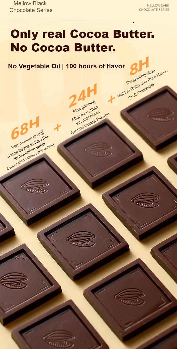 58% 85% 100% Dark Chocolate Pure Cocoa No Added Sugar Chocolate 120g ...