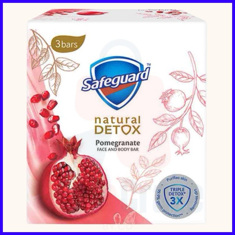 Safeguard Detox Face & Body Bar (Pomegrante) 3x108g | Shopee Philippines