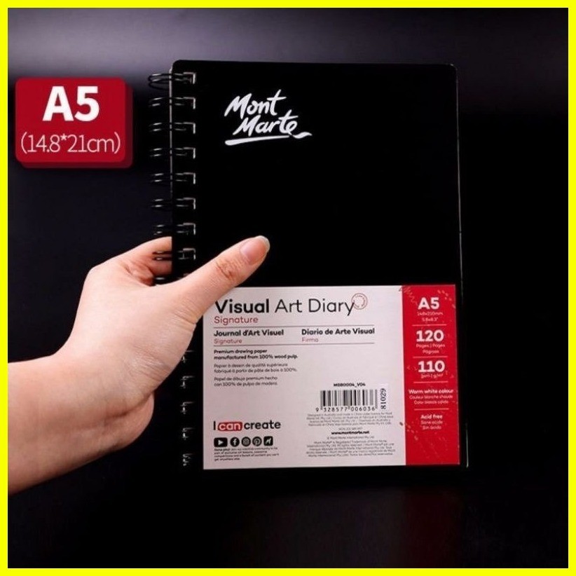 A5/A4 Mont Marte Visual Art Diary (120 Pages) | Shopee Philippines