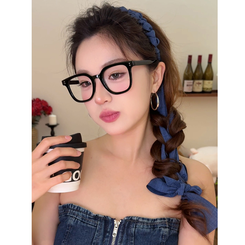 Summer Denim Blue Toothed Comb Hairband Streamer Tied Hair Integrated ...