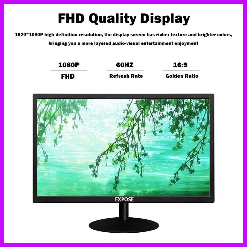 ♟ ┻ EXPOSE 19 22 24 27 Inch Flat Monitor for Computer Pc Gaming Monitor ...