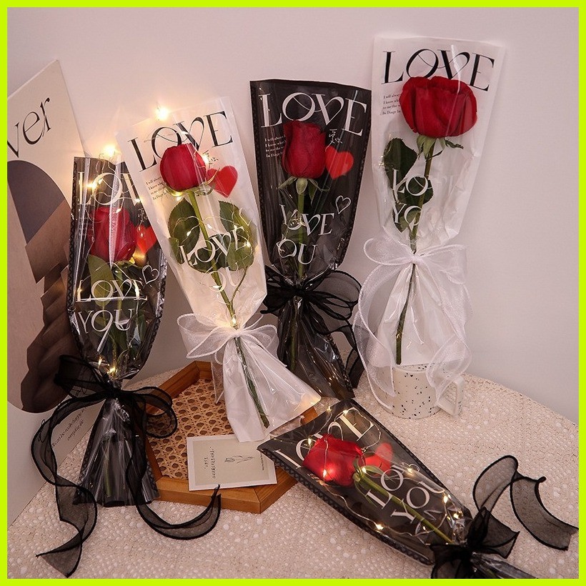 20pcs Single Bouquet Packaging Rose Bunk Bouquet Packaging Package ...