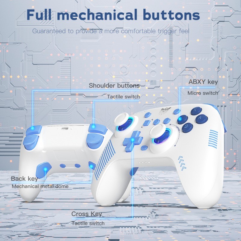 C1 Wireless Bluetooth Gamepad Dual-Mode Six-Axis Gyroscope Joystick Game Controller | Shopee ...