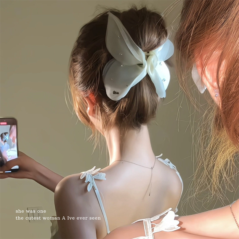 Fairy Mesh Butterfly Hair Clamp for Woman Shiny Rhinestones Fashion ...