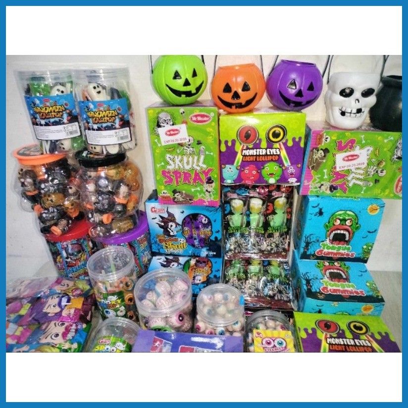 assorted spooky Halloween candy , gummy , lollipop skull , skeleton ...