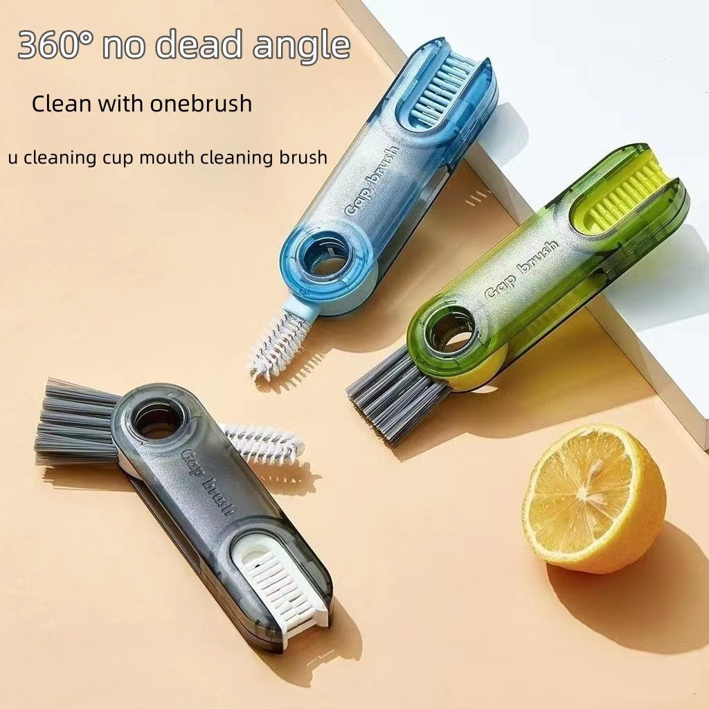 【Ready Stock】3 in 1 U-shaped Cleaning Brush Multifunction Cup Cover ...
