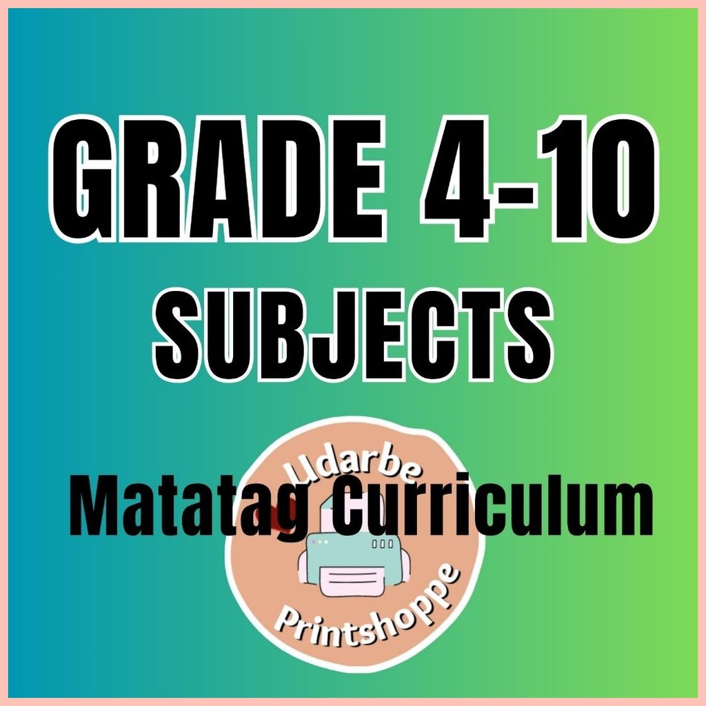 ∉ GRADE 4-10 MATATAG CURRICULUM SUBJECT AND BLANK NAME LABEL STICKERS ...